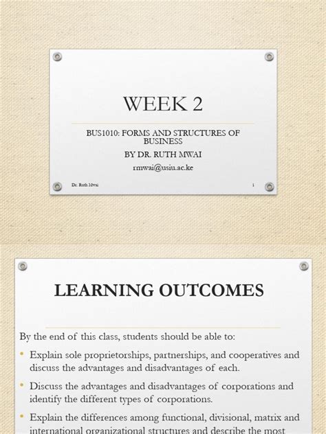 Week 2 Notes Forms And Structures Of Business Pdf Partnership