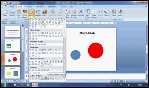 Buat Action Button Di Powerpoint Youtube