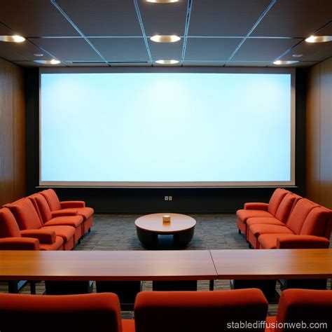 Comfortable Classroom With Big Screen Stable Diffusion Online