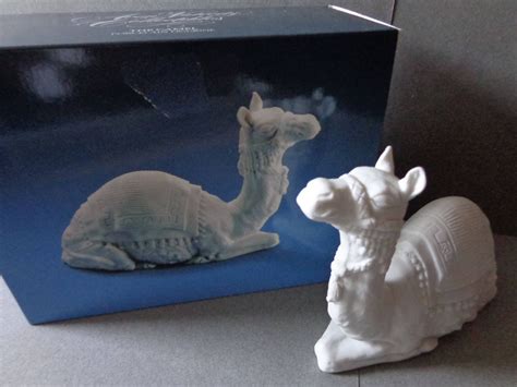 Avon Nativity 1984 Camel Figurine Collectibles White Porcelain Original Box Etsy