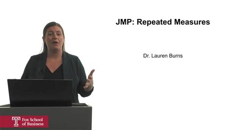 Jmp Repeated Measures Video Vault Fox School Of Business Temple University