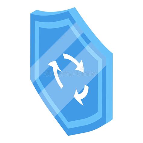 Shield Password Icon Isometric Style Stock Vector Illustration Of