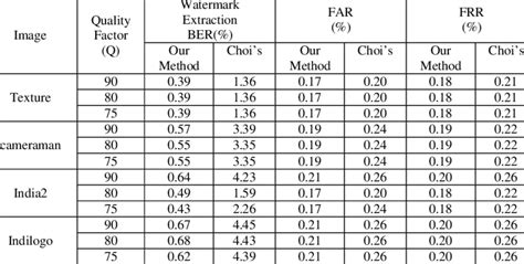 Watermark Extraction Error Rate Due To Above Attacks Combined And