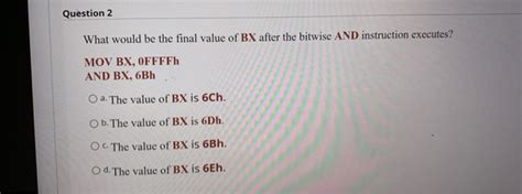 Solved After The Bitwise Xor Instruction Is Executed In The