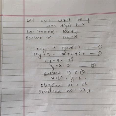 The Sum Of The Digits Of Two Digit Number Is 13 The Number Obtained By Interchanging Its