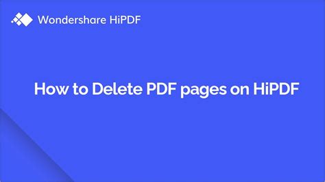 How To Delete PDF Pages For Free Online HiPDF YouTube