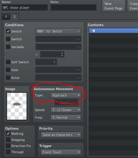 Would Move Toward Player The Right Option To Fix This YEP EventChasePlayer Involved RPG