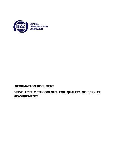Qos Drive Test Methodology Uganda Communications Commission