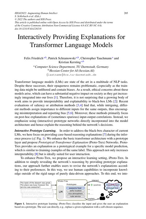 Pdf Interactively Providing Explanations For Transformer Language Models
