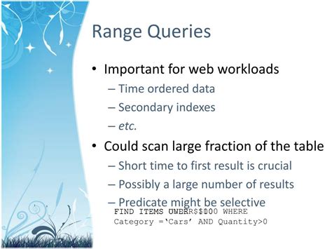 ppt adaptively parallelizing distributed range queries powerpoint
