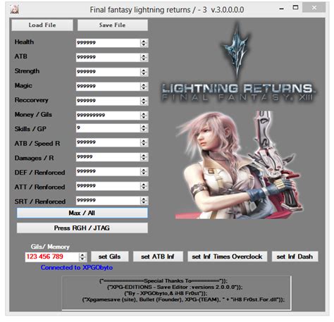 Base Avalancha Foro Final Fantasy Ffxiii Lightning Returns Save Editor Final Fantasy
