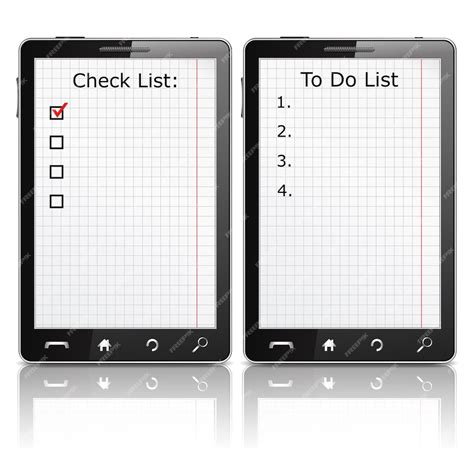 체크리스트 및 할일 목록 프리미엄 벡터