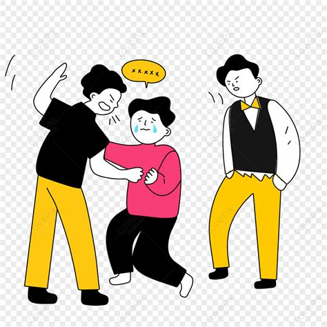 학교 일러스트 그룹 폭력 그림 폭행 생강차 군체 Png 일러스트 무료 다운로드 Lovepik