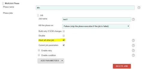 continuous integration jenkins aborting the execution of jobs in a multijob stack overflow
