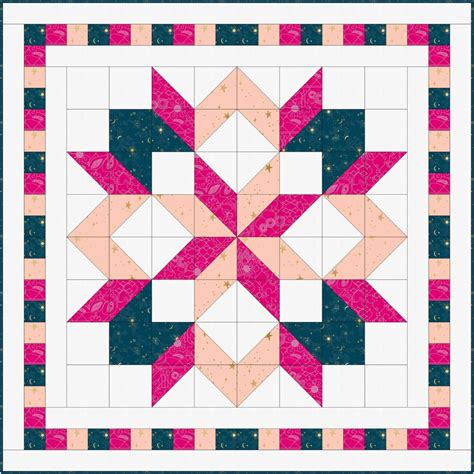 Free Carpenter Star Quilt Pattern With A Darling Border
