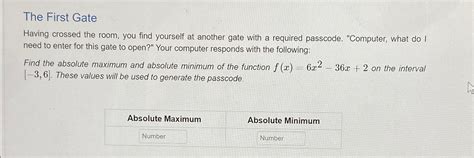 Solved The First GateHaving Crossed The Room You Find Chegg Com