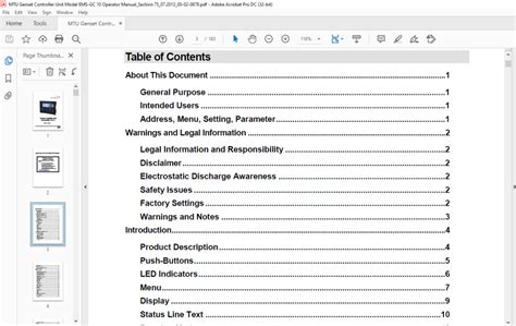 mtu murphy ems gc10 genset controller unit operator s manual pdf download