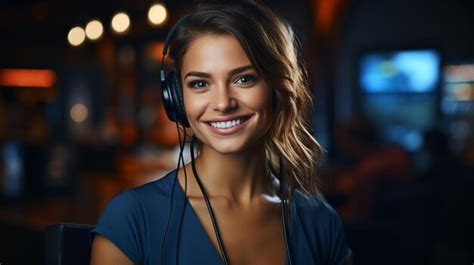premium ai image woman in call center