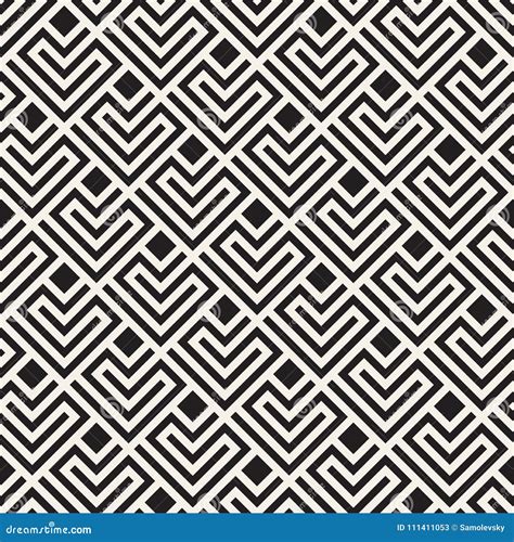 Vector Seamless Lattice Pattern Modern Stylish Texture With Monochrome Trellis Repeating