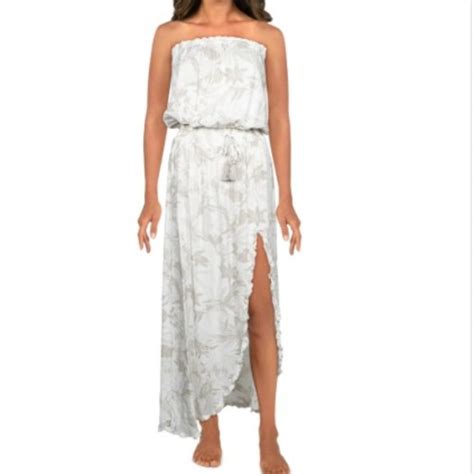 Surf Gypsy Dresses Nwt Surf Gypsy Tan White Tropical Floral