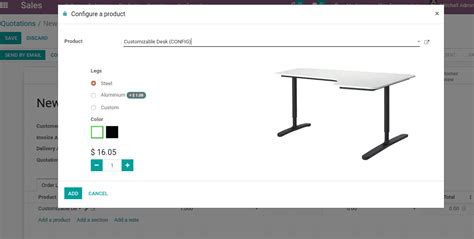 product configuration in odoo 13