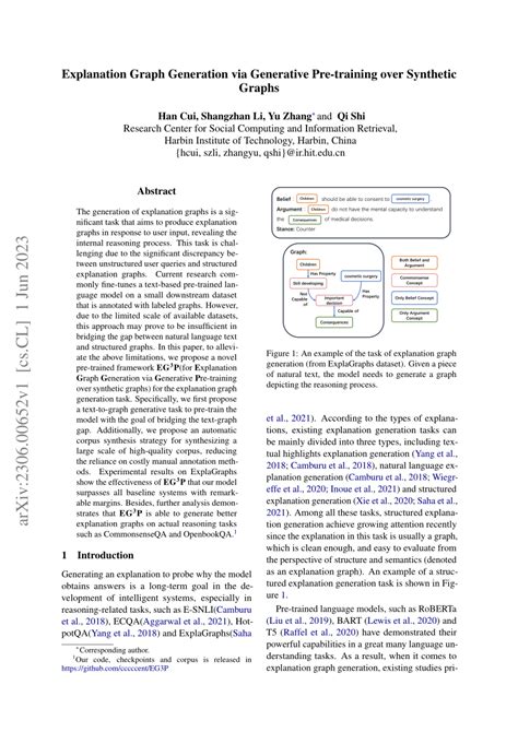 pdf explanation graph generation via generative pre training over