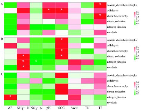 Correlation Between The Six Dominant Bacterial Functional Groups And