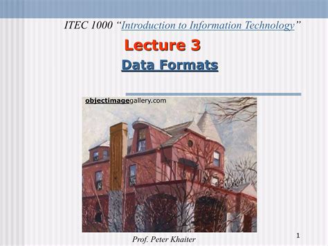 Introduction To Information Technology Lecture 3 Ppt