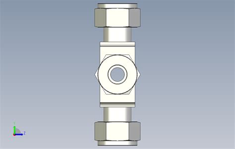 四通卡套型不锈钢管用接头 SJR8 STEP 模型图纸下载 懒石网
