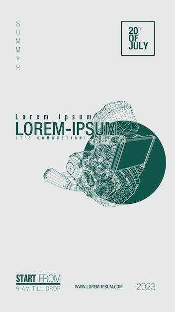 Premium Vector Engine Poster Template