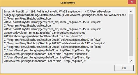 Sketchup 2015 Loading Error For Win32apiso File Sketchup Sketchup
