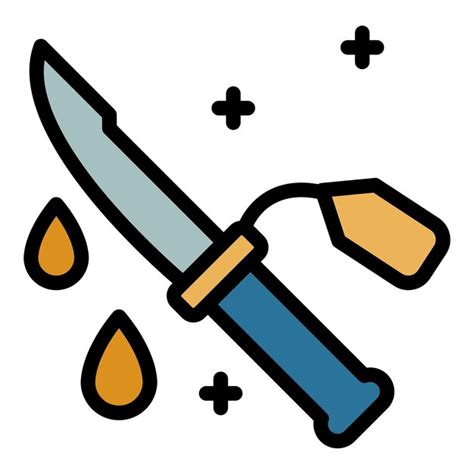 Premium Vector Criminal Knife Icon Outline Criminal Knife Vector Icon Color Flat Isolated