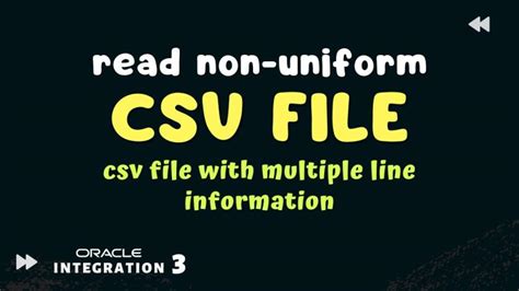 How To Read Csv File In Oracle Integration Beenum Learning Posted On The Topic Linkedin