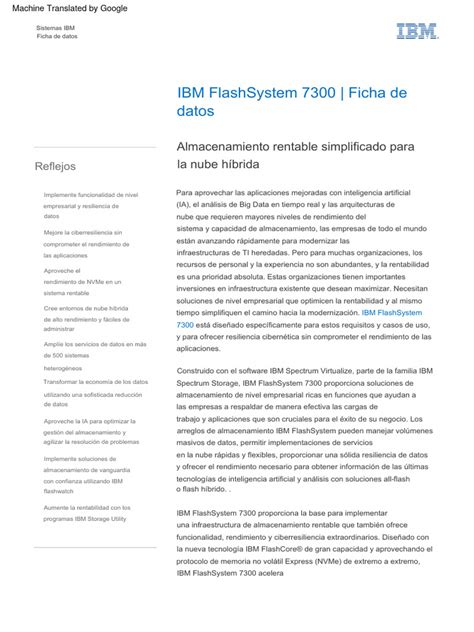 Flashsystem 7300 Es Pdf Computación En La Nube Ibm