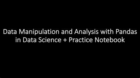 17 Practice Questions To Learn Pandas Data Manipulation And Analysis For A Data Scientist By