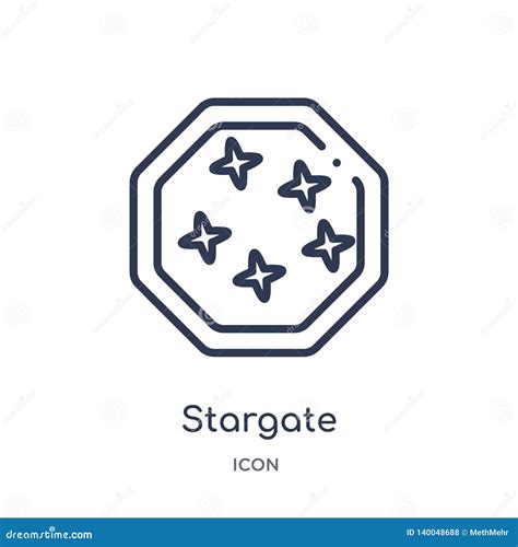 Linear Stargate Icon From Astronomy Outline Collection Thin Line
