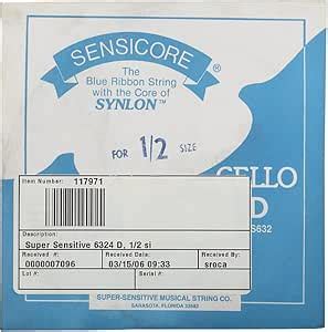 Amazon Com Super Sensitive Sensicore Cello Strings D Musical Instruments