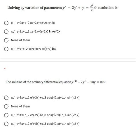 solved solving by variation of parameters y 2y y the