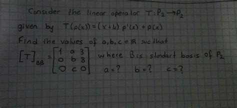 solved consider the linear operator t p2 p₂ given by