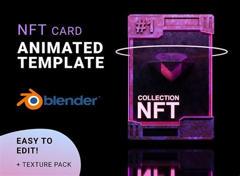 Blender NFT Card Template 3D Model Animated CGTrader