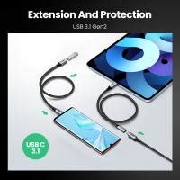 UGREEN USB C Male To USB C Female Gen Alu Case Braided Extension Cable M Space Gray Umart