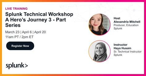 Splunk Technical Workshop Series Virtual Event Splunk Natalie Ciura