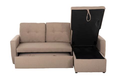 Ъглов диван за хол за спане Hm3238 02 бежов ракла Мебели АРЕНА