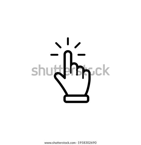 Mouse Click Icon Hand Cursor Icon Stock Vector Royalty Free 1958302690 Shutterstock