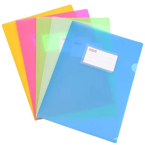 New Thick Single Page Folder A L File Protector Two Pages Information Bag Insert Single Clip