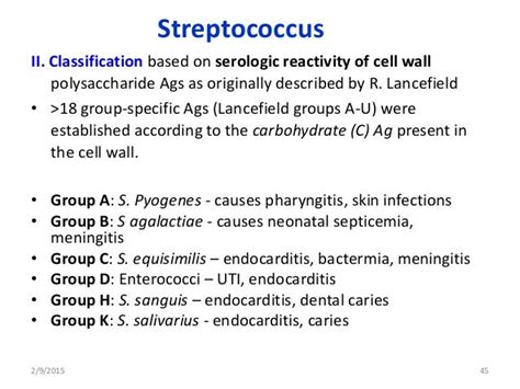 Streptococcus Classification Chart A Visual Reference Of Charts