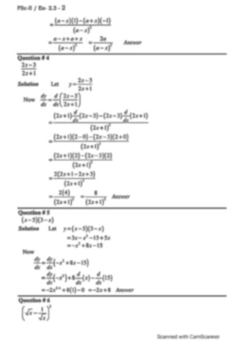 SOLUTION Derivation Formulas And Solved Questions Studypool