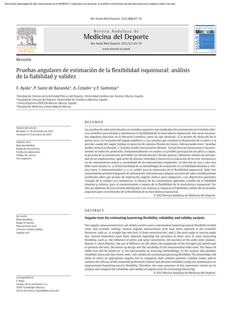 Pdf Angular Tests For Estimating Hamstring Flexibility Reliability And Validity Analysis