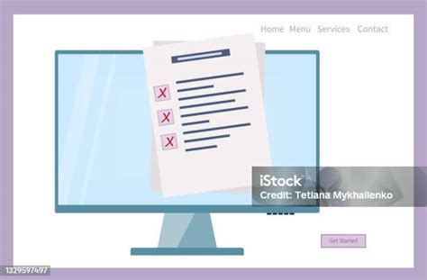 온라인 설문조사 양식 또는 체크리스트 디지털 시험 시험 설문지 또는 퀴즈를 선택합니다 질문 선택된 대답 및 노트북 화면에서 원격으로 표시를 확인합니다 설문조사 양식 일정의