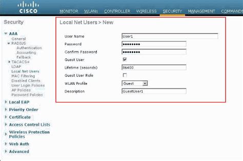 配置外部无线局域网控制器web身份验证 Cisco